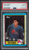 1989 Topps Hockey Joe Sakic ROOKIE #113 PSA 8 NM-MT