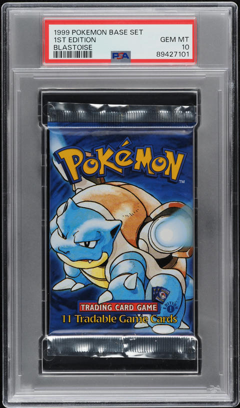 1999 Pokemon Base Set Pack 1st Edition Blastoise PSA 10 GEM MINT