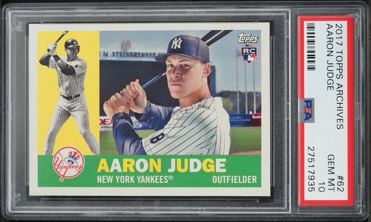 2017 Topps Archives Aaron Judge ROOKIE #62 PSA 10 GEM MINT
