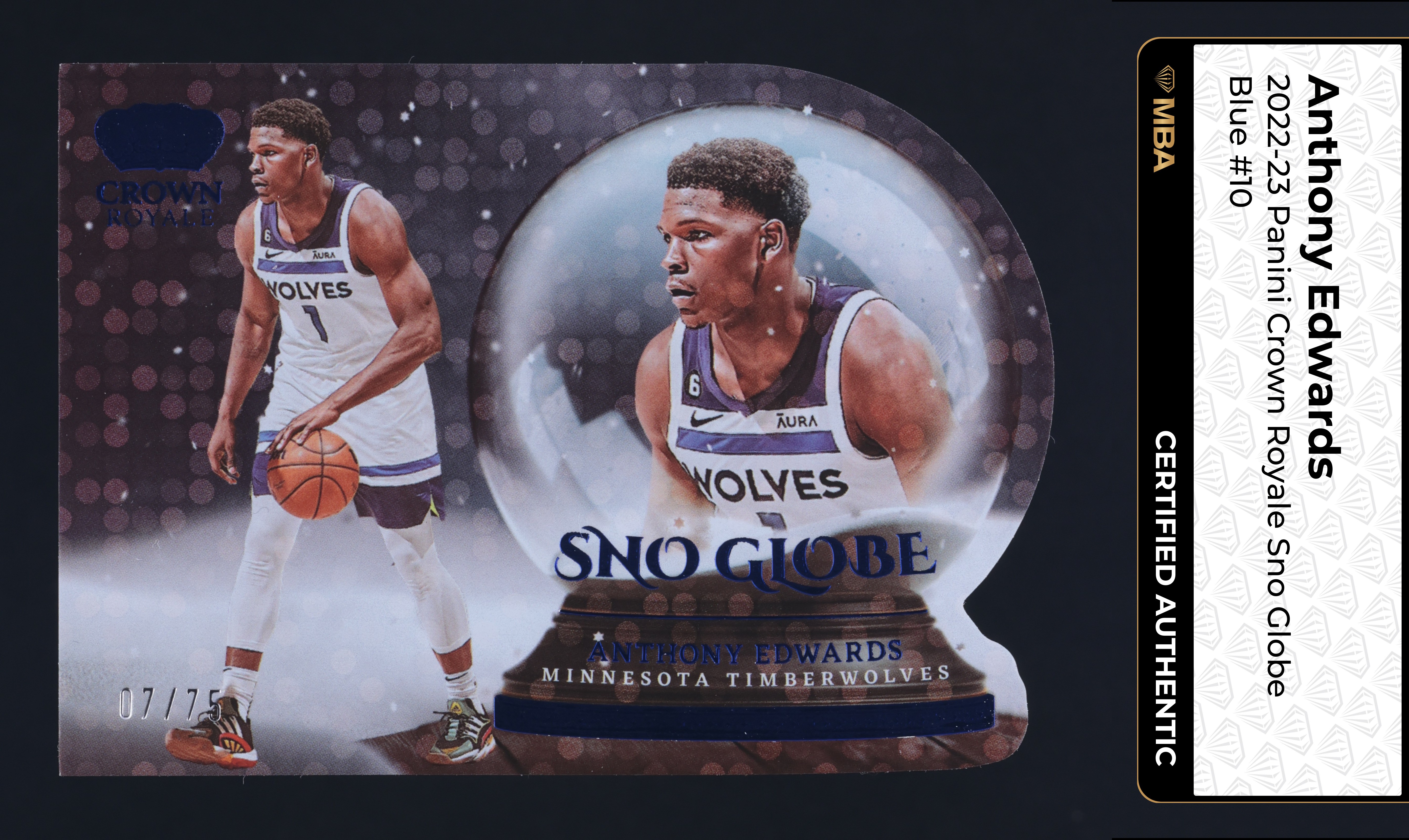 Anthony Edwards 2022 Crown Royale #10 Sno Globe - Blue /75 Price Guide ...