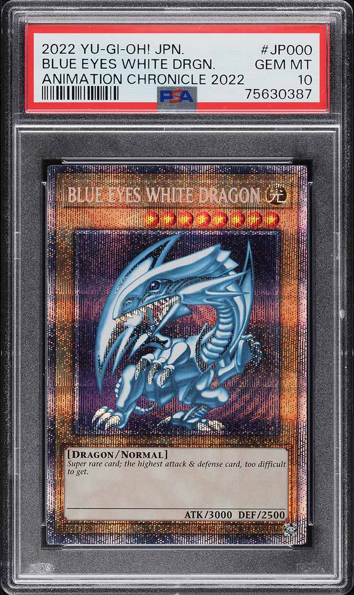 2022 Yu-Gi-Oh! Japanese AC02 Blue-Eyes White Dragon #AC02-JP000 PSA 10 GEM MINT