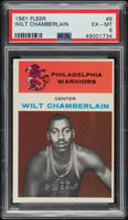 1961 Fleer Basketball Wilt Chamberlain ROOKIE #8 PSA 6 EXMT