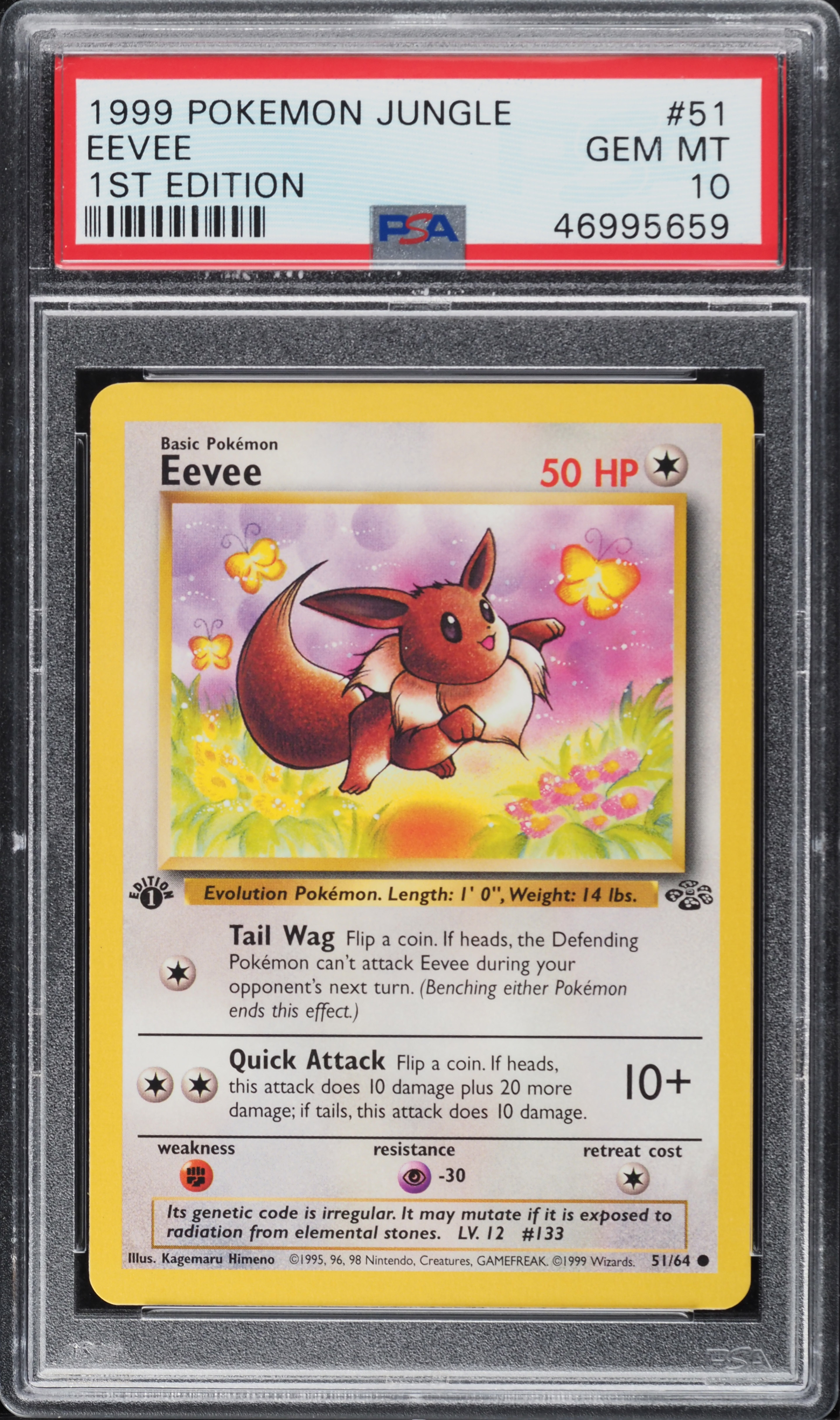 Eevee 1999 Jungle #51/64 1st Edition PSA 10 Price Guide - Sports Card ...