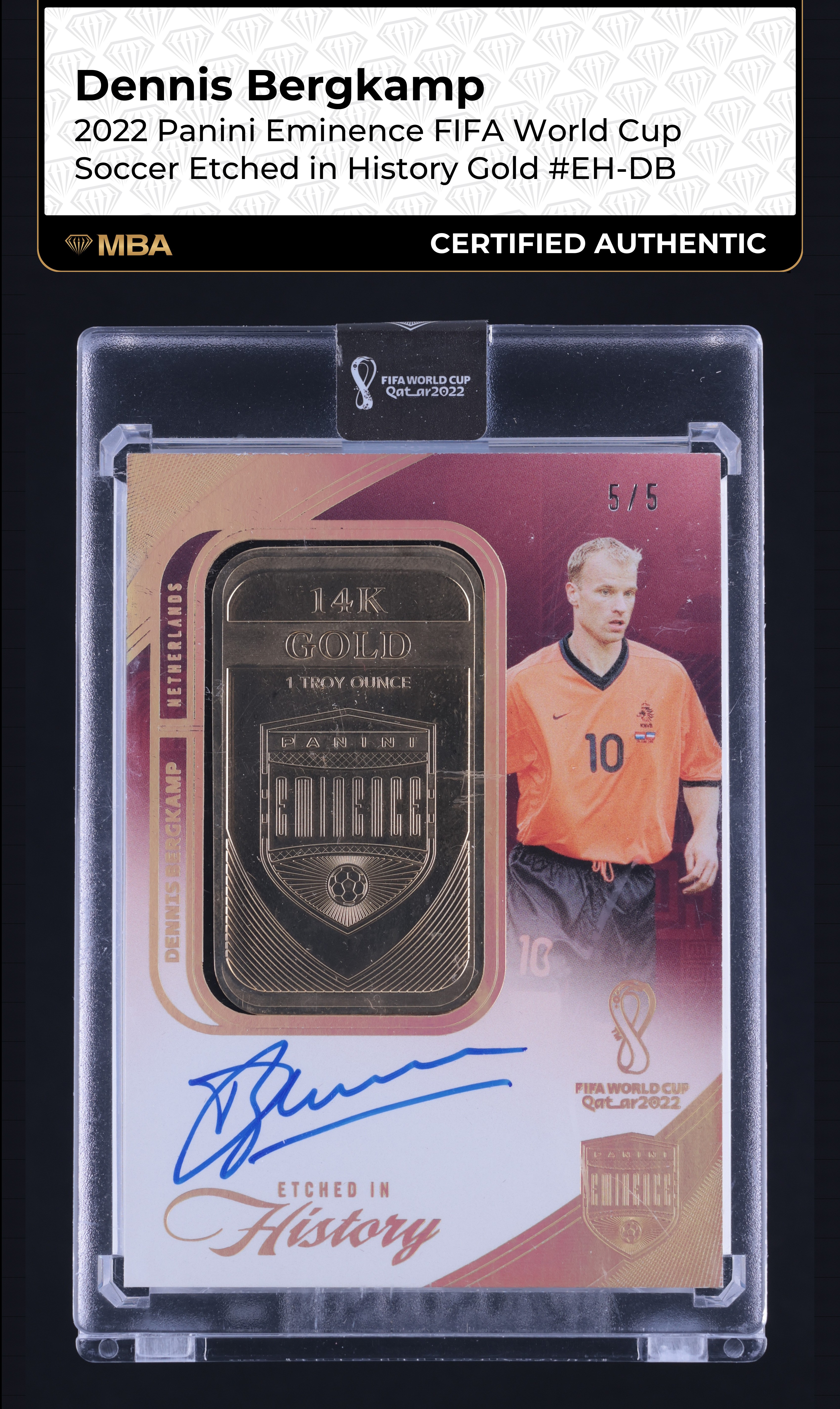Dennis Bergkamp 2022 Eminence FIFA World Cup #TT-DB Transcendent ...