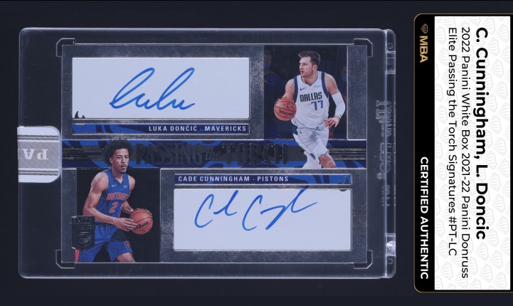 2022 Panini White Box '21 Donruss Cade Cunningham Luka Doncic AUTO 1/1 ...