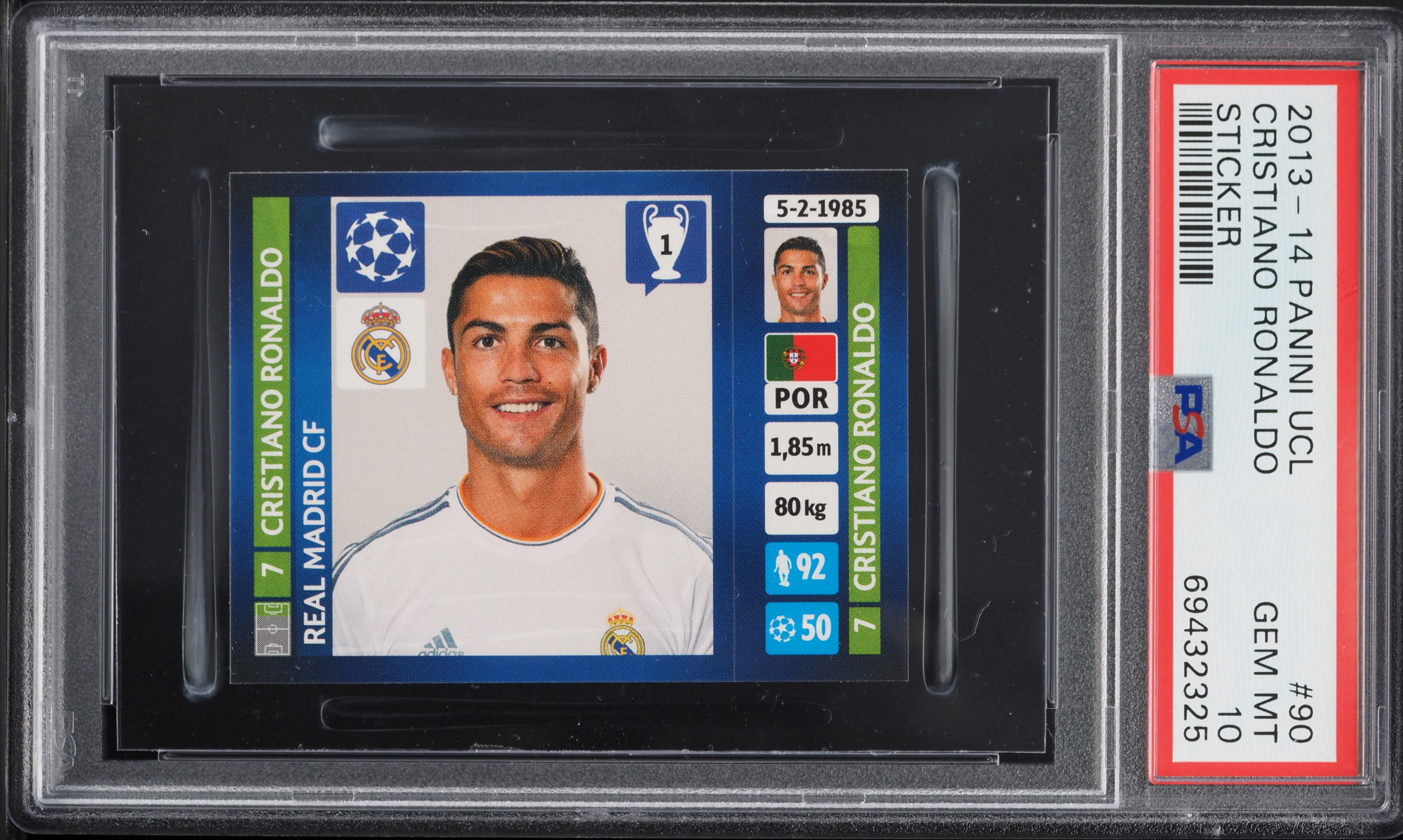Cristiano Ronaldo 2013 Panini UEFA Champions League Stickers #90 Base ...