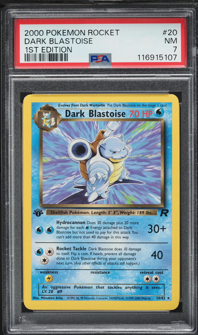 Dark Blastoise 2000 Team Rocket #20/82 1st Edition Price Guide - Sports ...