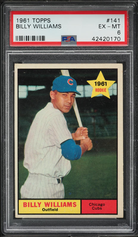 1961 Topps Billy Williams ROOKIE #141 PSA 6 EXMT