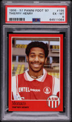 1997 Panini Foot Thierry Henry ROOKIE #195 PSA 6 EXMT