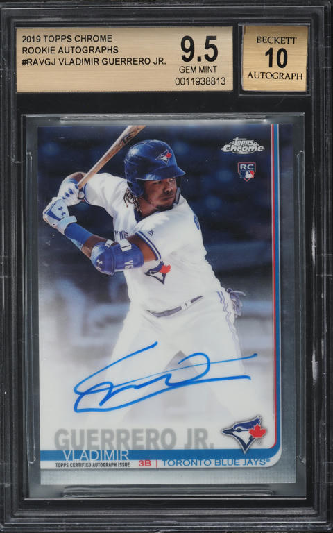 2019 Topps Chrome Vladimir Guerrero Jr. ROOKIE AUTO #RA-VGJ BGS 9.5 GEM ...