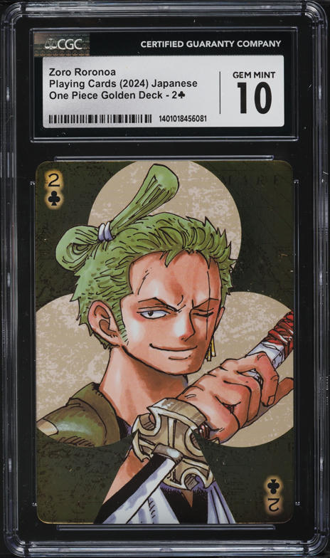 2024 One Piece Japanese Playing Cards Golden Deck Zoro Roronoa CGC 10 ...