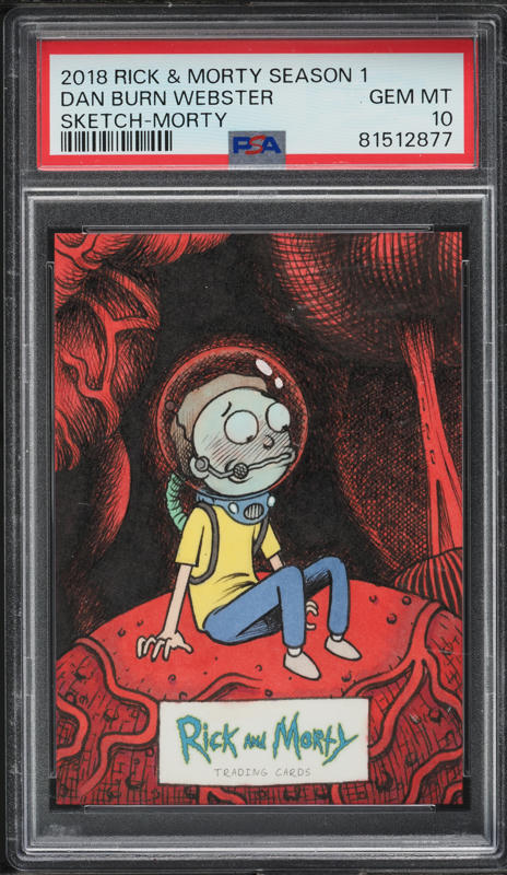 2018 Rick & Morty Season 1 Sketch Cards Morty Dan Burn Webster 1/1 PSA ...