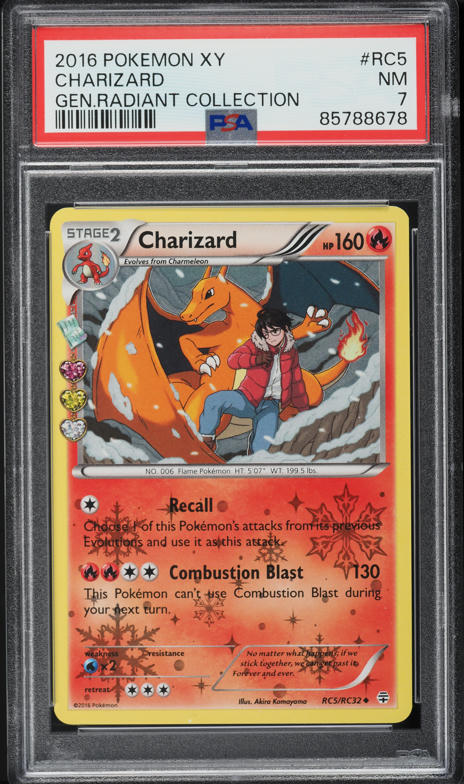 2016 Pokemon XY Generations Radiant Collection Charizard #RC5 PSA 7 NRMT