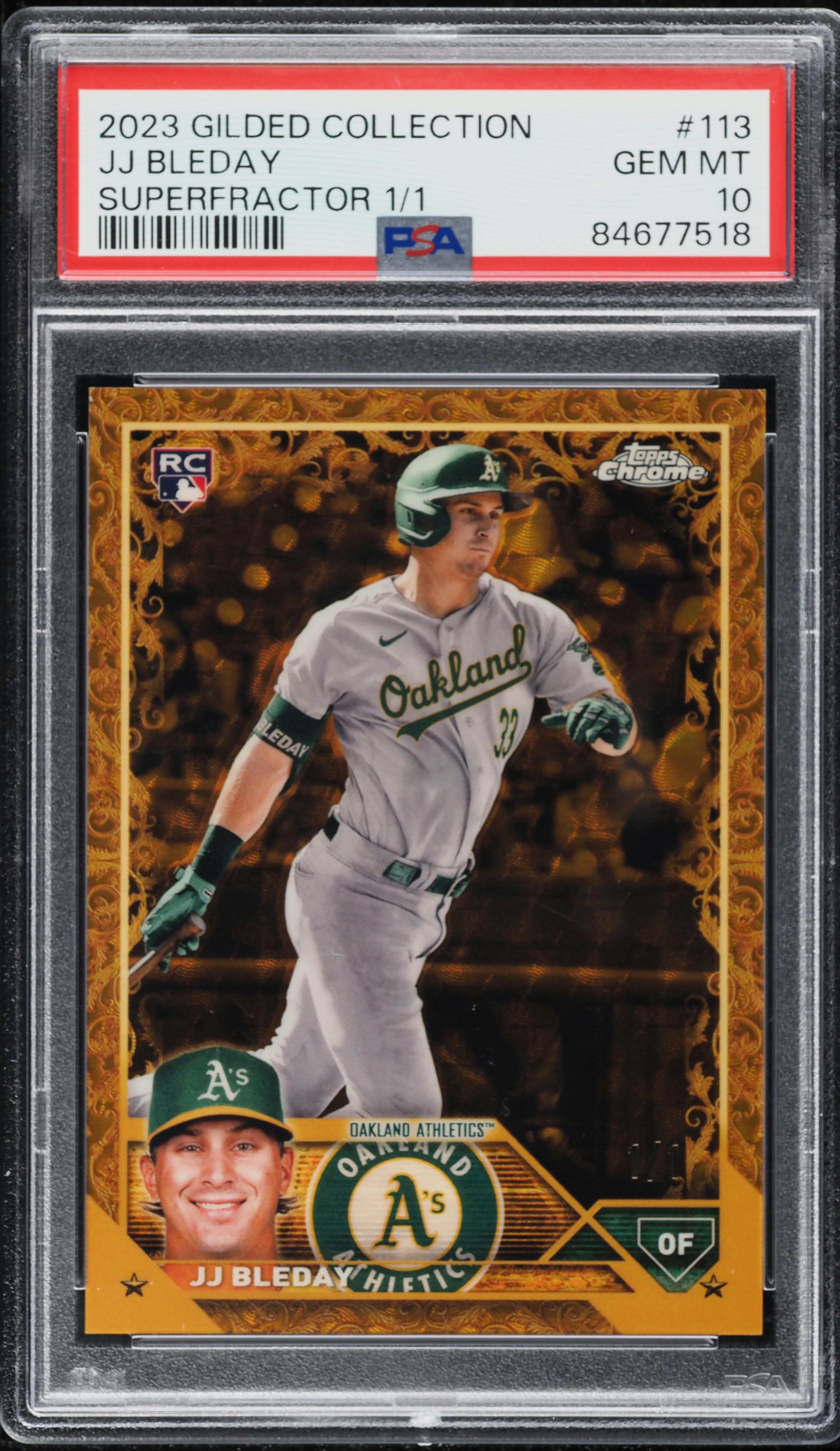 JJ Bleday 2023 Topps Gilded Collection #113 Superfractor /1 Price Guide ...
