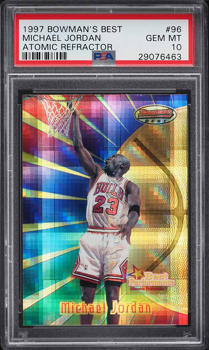 1997 Bowman s Best Atomic Refractor Michael Jordan 96 PSA 10 GEM MINT