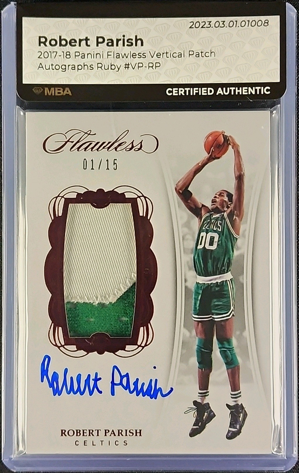 Robert Parish 2017 Flawless #VP-RP Vertical Patch Auto Printing Plates ...