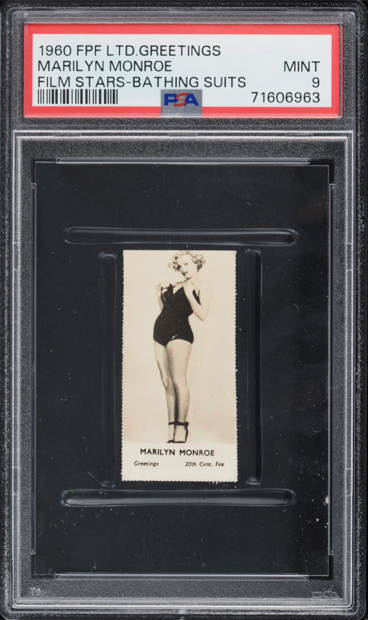 1960 F.P.F. Ltd. Greetings Film Stars Bathing Suits Marilyn Monroe PSA ...