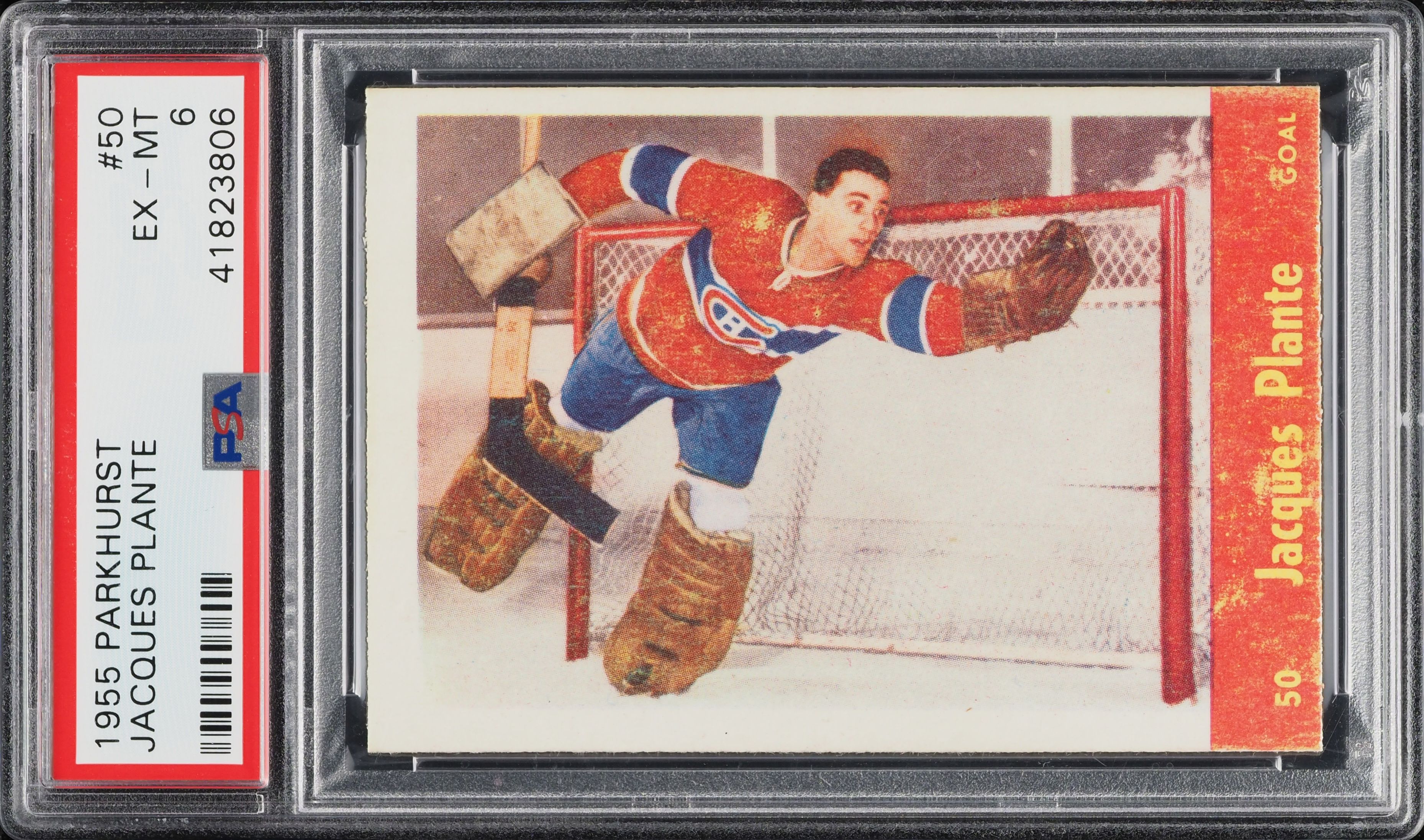 Jacques Plante 1955 Parkhurst #50 Base PSA 6 Price Guide - Sports Card ...