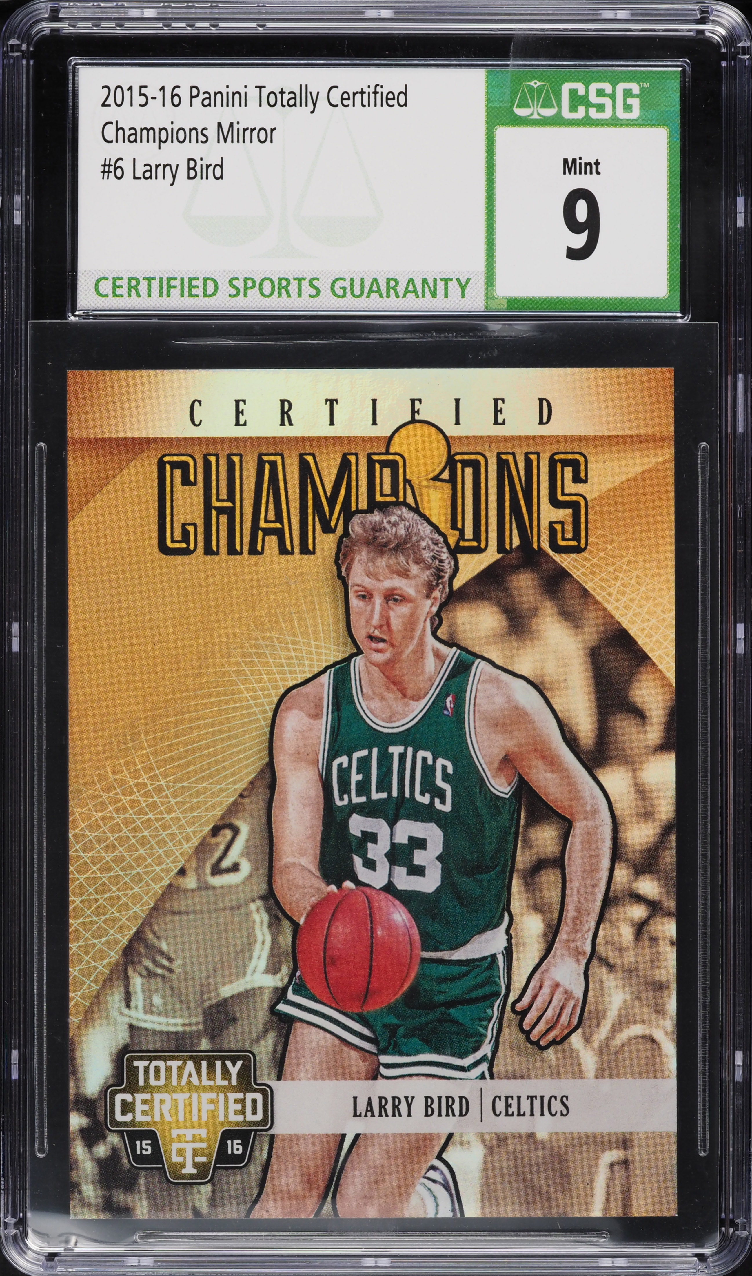 Larry Bird 2015 Totally Certified #CCA-LB Certified Competitor ...