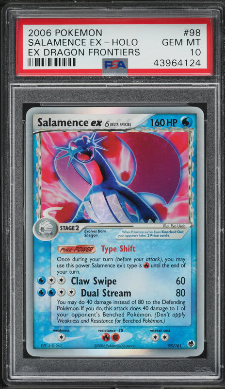 2006 Pokemon EX Dragon Frontiers Holo Salamence Ex #98 PSA 10 GEM MINT