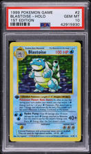 1999 Pokemon Base Set Shadowless 1st Edition Holo Blastoise #2 PSA 10 ...