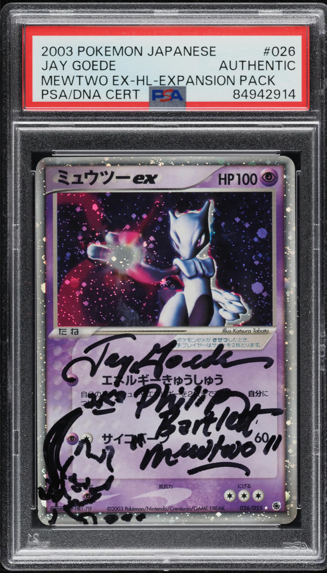 2003 Pokemon Japanese Expansion Pack Mewtwo Jay Goede AUTO DNA #026 PSA ...