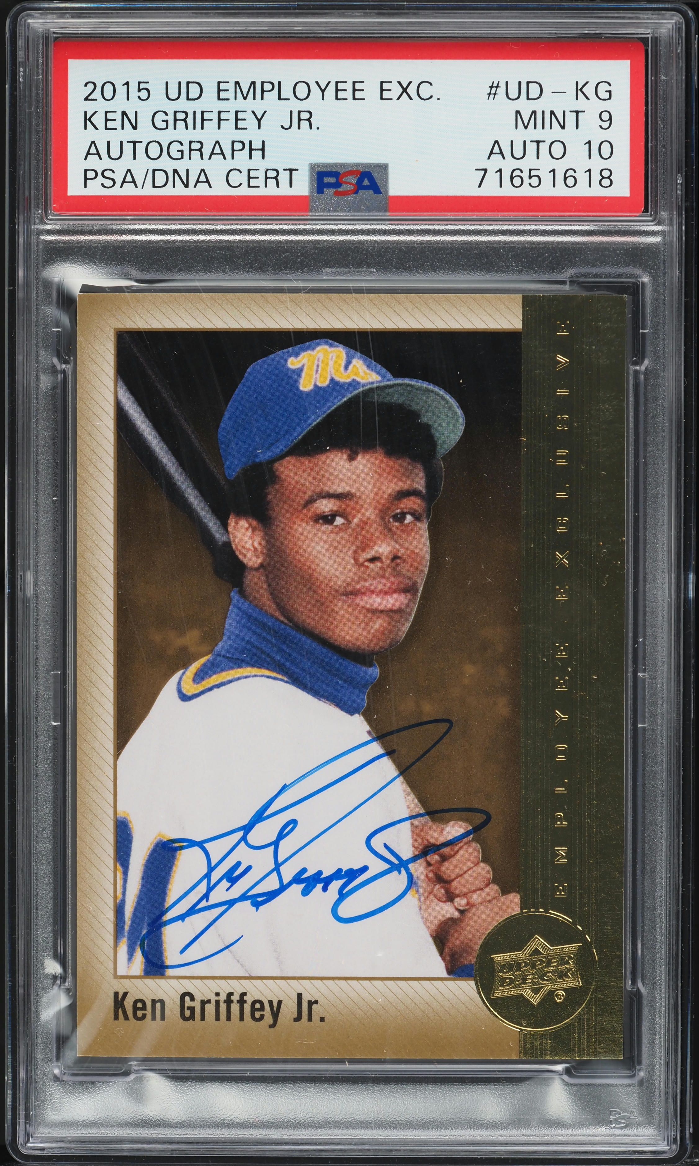 2015 Upper Deck Employee Exclusive Ken Griffey Jr. AUTO DNA 10 #UD-KG ...