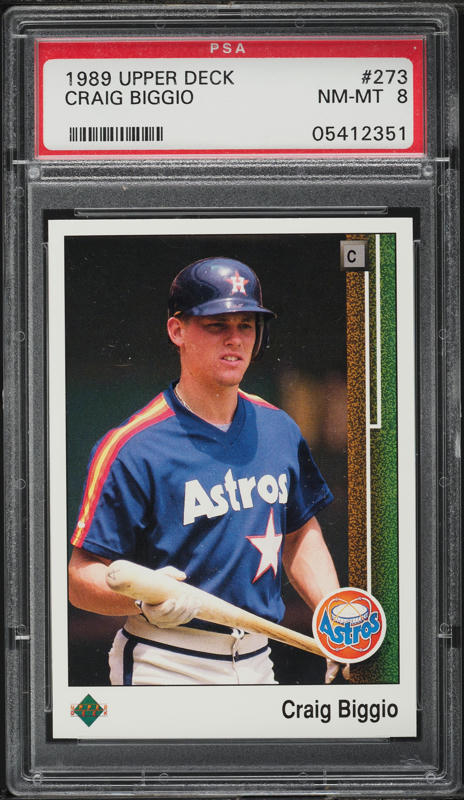 1989 Upper Deck Craig Biggio ROOKIE #273 PSA 8 NM-MT - Weekly Sunday ... 1989 Upper Deck Craig Biggio ROOKIE #273 PSA 8 NM-MT - Weekly Sunday ...