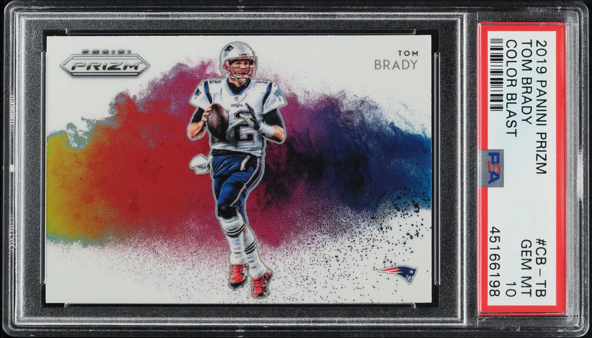 2019 Panini Prizm Color Blast Tom Brady #CB-TB PSA 10 GEM MINT