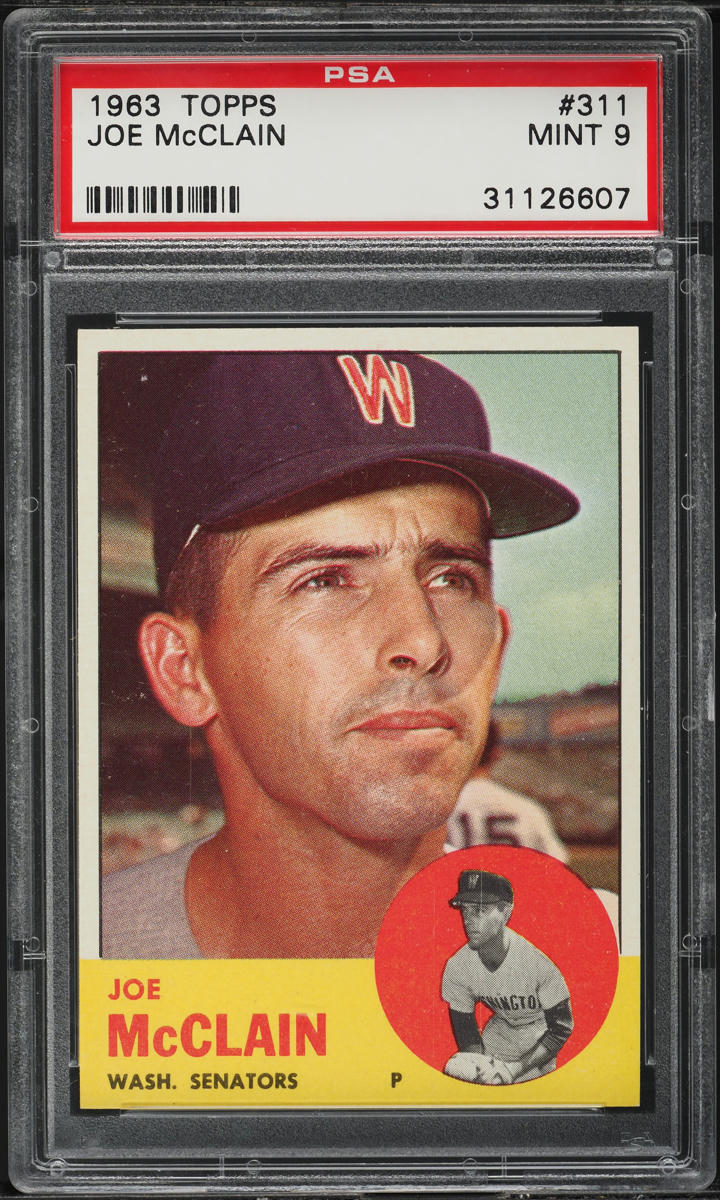 1963 Topps Joe McClain #311 PSA 9 MINT