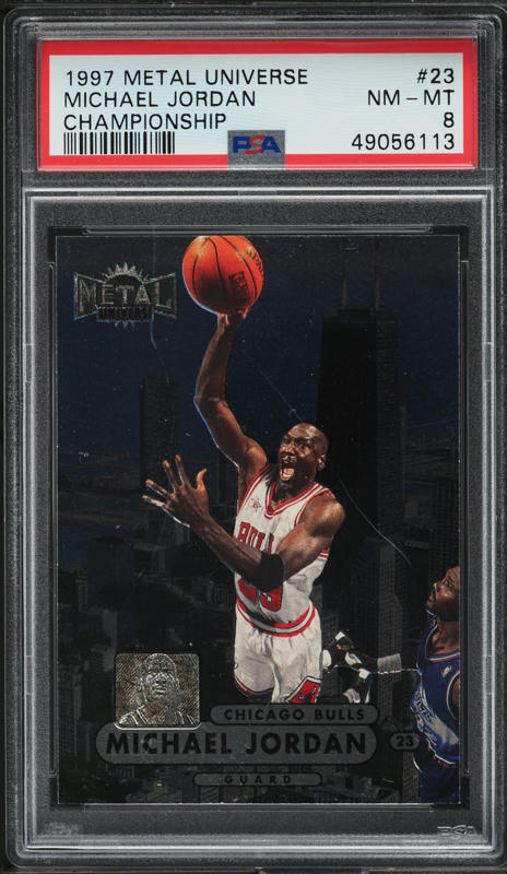 1997 Metal Universe Championship Michael Jordan #23 PSA 8 NM-MT