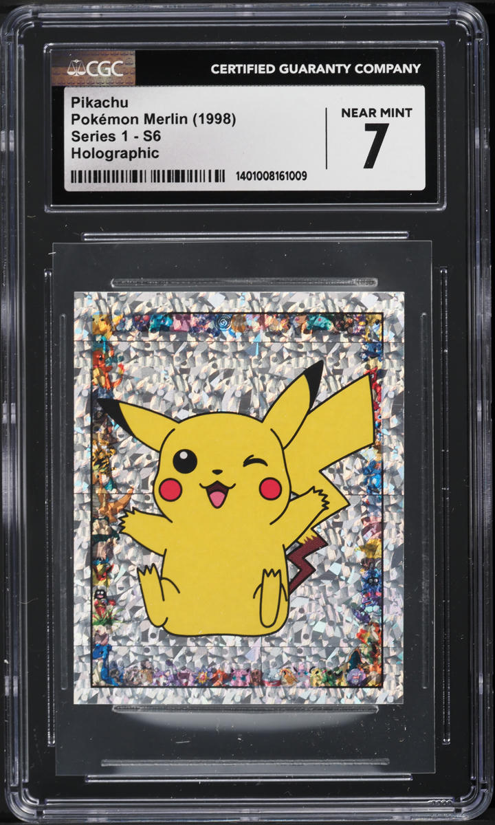 1999 Pokemon Merlin Sticker Prism Pikachu #S6 CGC 7 NRMT