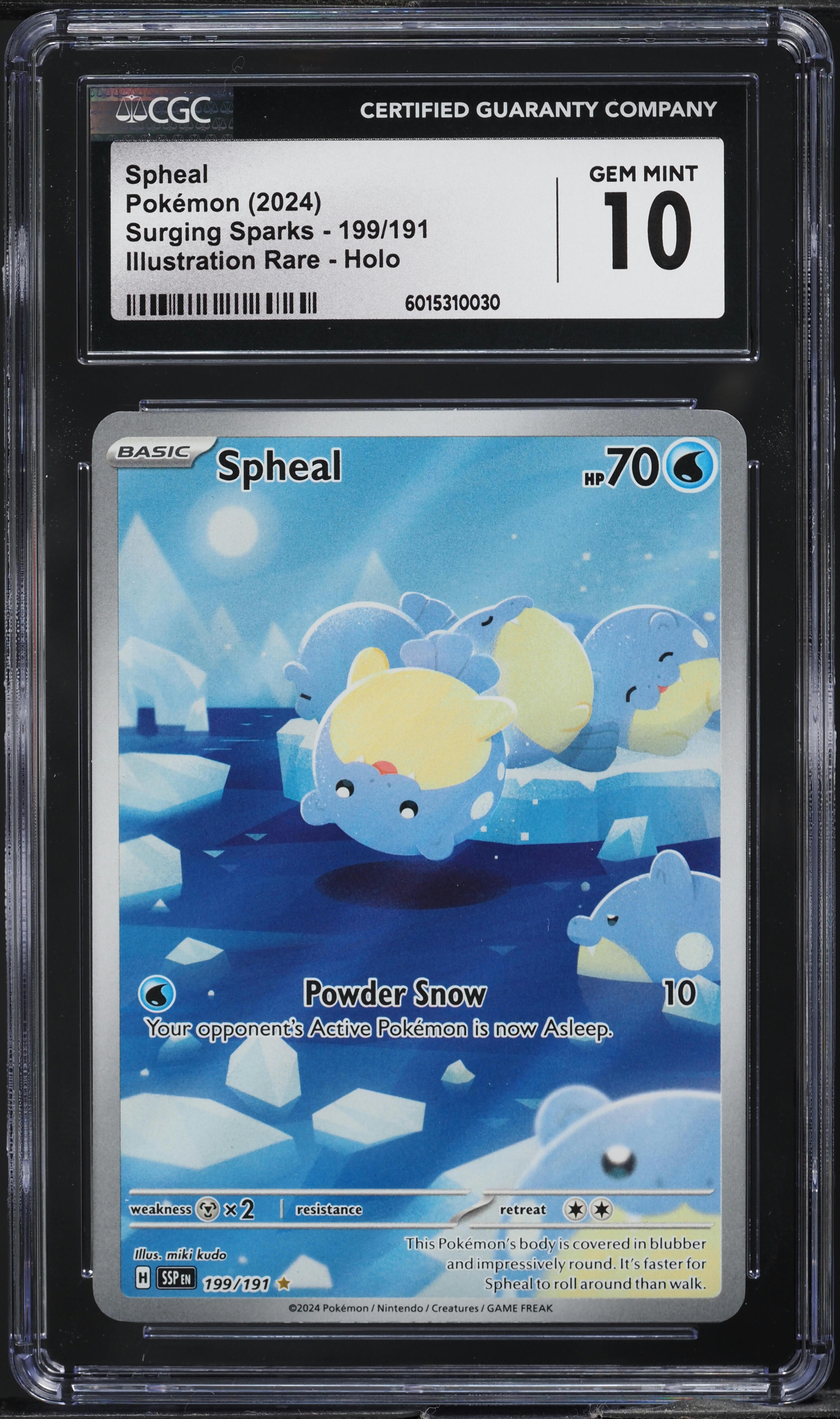 Spheal 2024 Scarlet & Violet: Surging Sparks #199/191 Illustration Rare ...